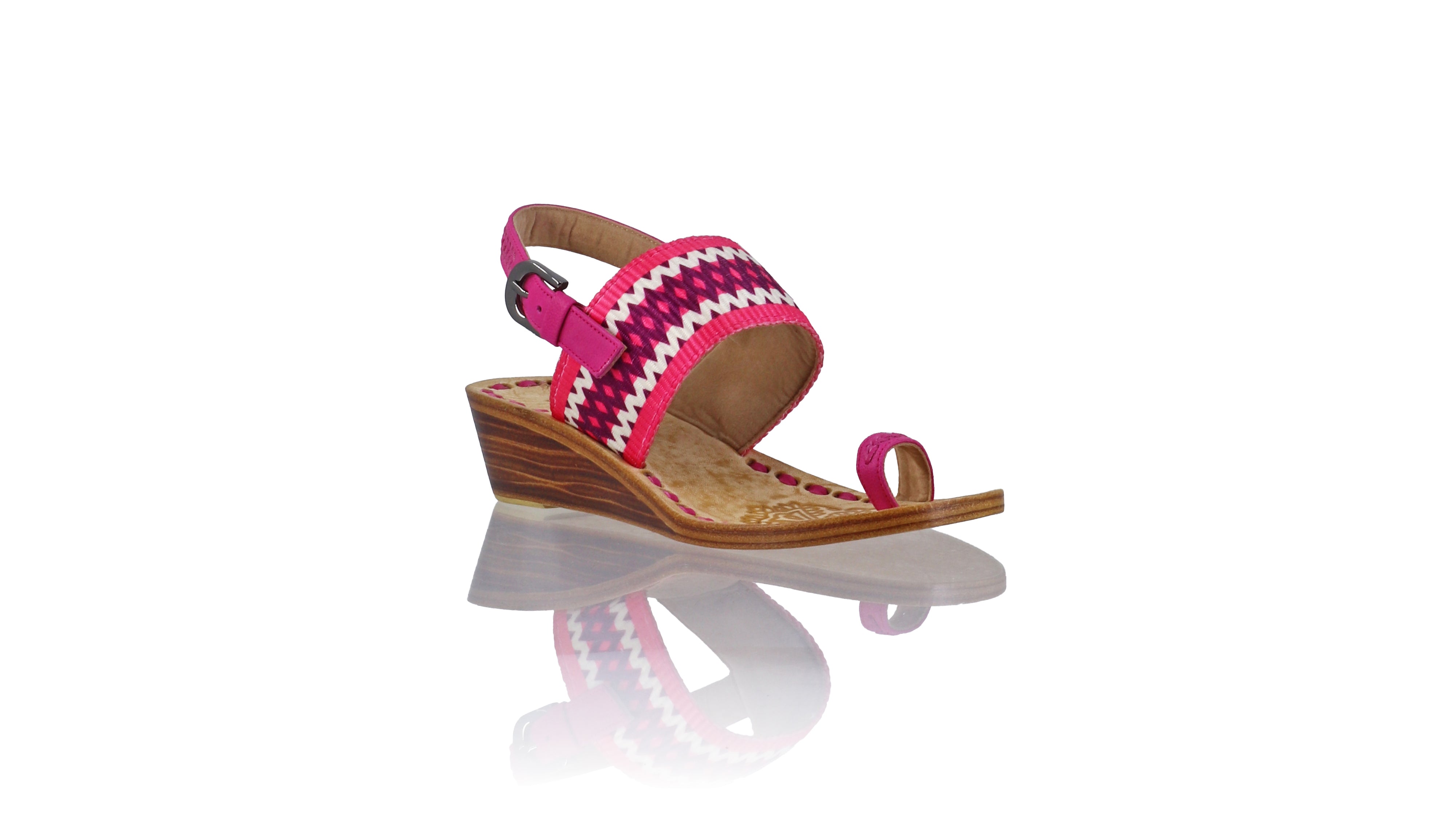 Prana 35mm Wedges - Fuschia & Fuschia Diamond Ribbon – NILUH DJELANTIK